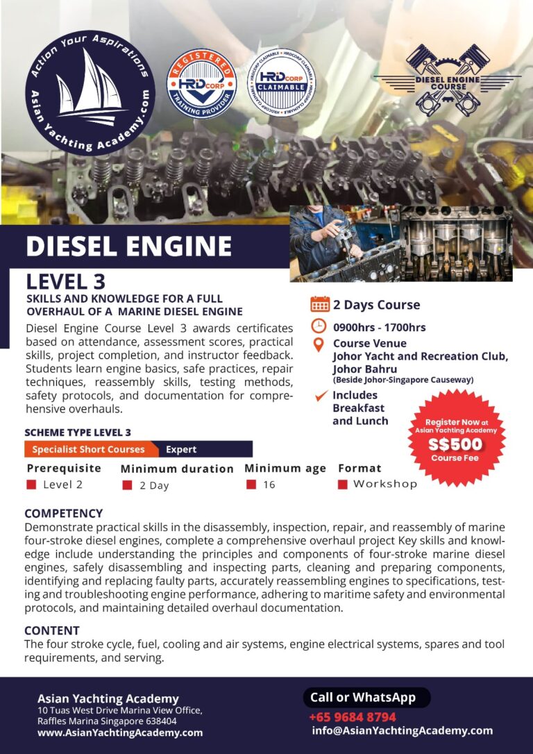 Asian Yachting Academy | Diesel Engine Course Level 1